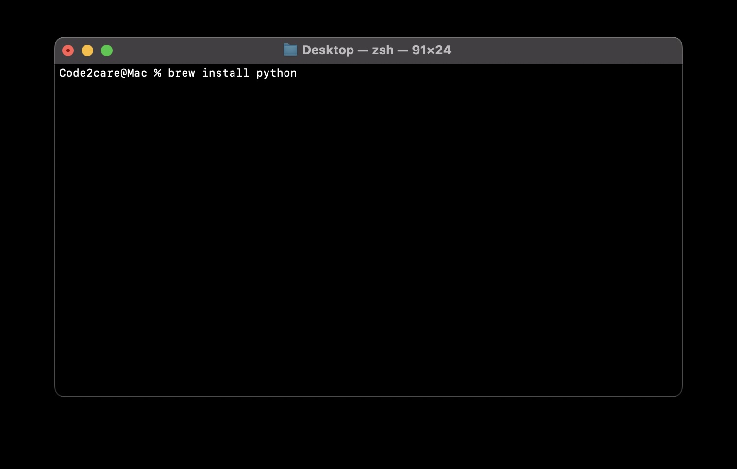 How To Install Python Using Mac Terminal